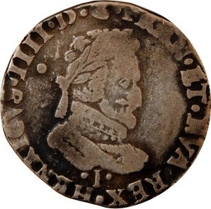 French Silver 1/2 Franc "Henri IV. Limoges" 1591-1609 | coinscatalog.NET