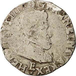 French Silver 1/2 Franc "Henri IV. Tours" 1591-1603 | coinscatalog.NET