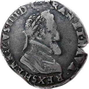 French Silver 1/2 Franc "Henri IV. Troyes" 1594-1603 | coinscatalog.NET