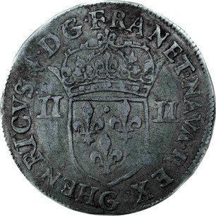 French Silver 1/4 ECU "Henri IV. Poitiers" 1603 | coinscatalog.NET