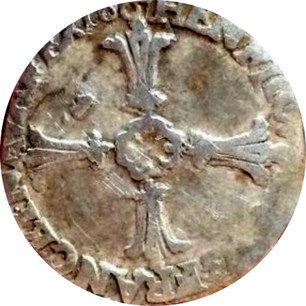French Silver 1/8 ECU "Henry IV. 9" 1607 | coinscatalog.NET