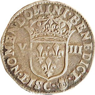 French Silver 1/8 ECU "Louis XIII" 1643-1649 | coinscatalog.NET