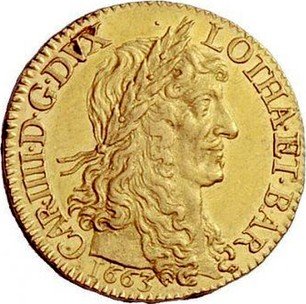 French Gold 1 Charles "Duchy of Lorraine" 1663-1669 | coinscatalog.NET