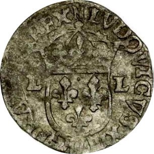 French Billon 1 Douzain "Louis XIII" 1619-1629 | coinscatalog.NET