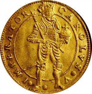 French Gold 1 Ducat "Immobilization in the name of Charles V. Besancon ...