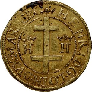 French Gold 1 ECU "Henry II" 1608-1624 | coinscatalog.NET