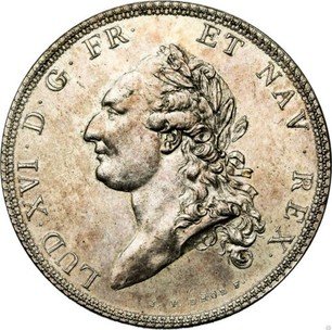 French Silver 1 ECU "Louis XVI. Pattern Droz- A - Paris" 1786 ...