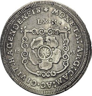 French Silver 1 Florin (Guldenthaler) "Leopold I Type 2. City of ...