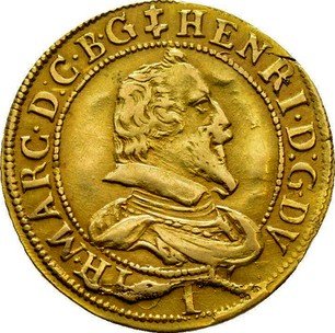 French Gold 1 Guilder "Henry II. Duchy of Lorraine" 1608-1624 KM# 21.1 ...