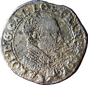 French Silver 1 Teston "Charles III Old Bust without Cross of Lorraine ...