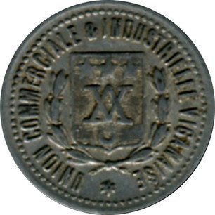 French Aluminum 10 Centimes "Viganaise" 1917-1923 | coinscatalog.NET