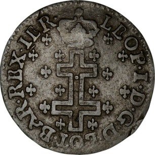 French Silver 12 Deniers "Leopold I. Lorraine" 1726-1727 KM# 73 ...