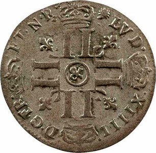 French Billon 15 Deniers "Louis XIV" 1692-1705 | coinscatalog.NET