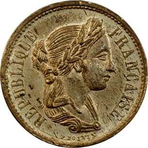 French Tin 20 Francs "Essai by Boivin" 1848 | coinscatalog.NET