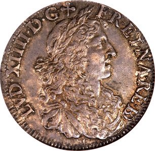 French Silver 30 Sols (1/2 ECU) "Louis XIV" 1667-1680 | coinscatalog.NET