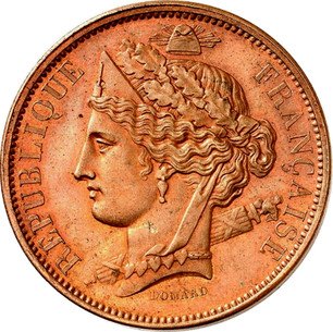 French Copper 5 Francs "Essai by Domard" 1848 | coinscatalog.NET