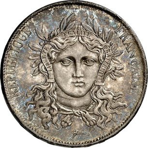 French Silver 5 Francs "Pattern of Gayrard" 1848 | coinscatalog.NET