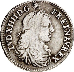 French Silver 5 Sols "French Colonies" 1670 | coinscatalog.NET