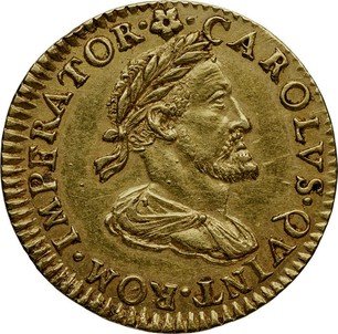 French Gold Double Pistole "Immobilization in the name of Charles V ...