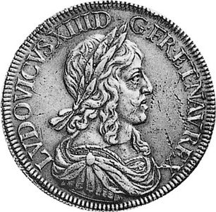 French Silver ECU "Louis XIII" 1643 KM# P47 | coinscatalog.NET