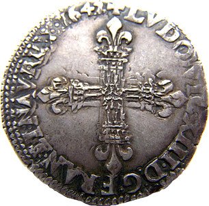 French Silver ¼ Ecu "Louis XIII" 1611-1643 | coinscatalog.NET