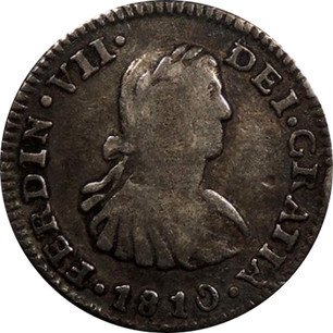 Mexican Silver 1/2 Real "Ferdinand VII" 1808-1814 KM# 73 | coinscatalog.NET
