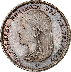 Dutch 10 Cents "Wilhelmina Pattern" 1891 | coinscatalog.NET