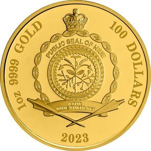 Niuean 1 Oz Gold 100 Dollars "Charles III Great Australian Desert" 2023 ...