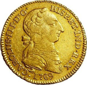 Mexican Gold 2 Escudos "Carolus III" 1762-1771 KM# 129 | coinscatalog.NET