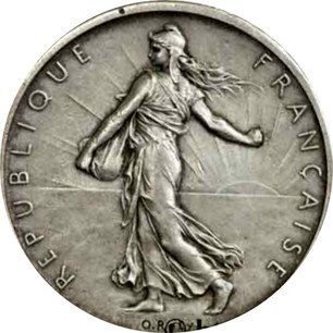 French Silver 2 Francs "The Sower. Big Two" 1898 | coinscatalog.NET