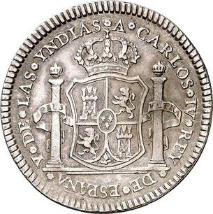 Mexican Silver 2 Reales "Carlos IV Proclamation Coinage" 1789 KM# Q25 ...