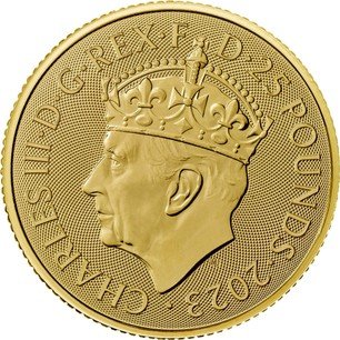 Великобритания 1/4 унции золото 25 фунтов "Коронация Карла III" 2023 г ...