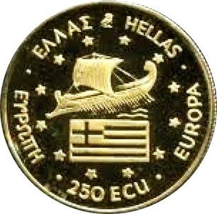 Greek Gold 250 ECU "Alexander the Great" 1994 X# 34 | coinscatalog.NET