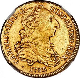 Mexican Gold 4 Escudos "Carolus III" 1762-1771 KM# 141 | coinscatalog.NET
