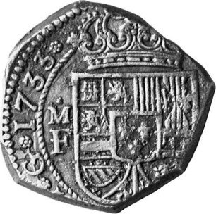 Mexican Silver 4 Reales "Philip V" 1733-1734 KM# 41 | coinscatalog.NET