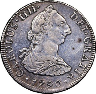 Mexican Silver 4 Reales "Charles IV" 1790 KM# 99 | coinscatalog.NET