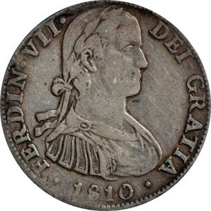 Mexican Silver 4 Reales "Ferdinand VII" 1809-1812 KM# 101 ...