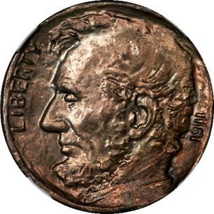 USA 5 Cents "James Fraser Studio Electrotype judd & taxay plate coin ...