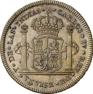 Mexican 8 Reales "Carlos IV Proclamation" 1789 KM# Q28a | coinscatalog.NET