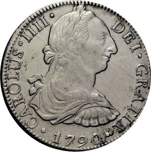 Mexican Silver 8 Reales "Charles IV" 1790 KM# 108 | coinscatalog.NET