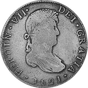 Mexican Silver 8 Reales "Ferdinand VII. Guanajuato" 1812-1822 KM# 111.4 | coinscatalog.NET