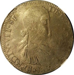 Mexican Silver 8 Reales "Ferdinand VII. Zacatecas" 1811-1812 KM# 191 | coinscatalog.NET