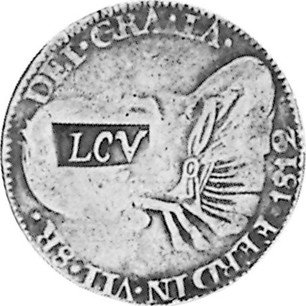 8 Reales de Plata Mexicanos "Moneda Contramarcada. LCM" 1811-1812 KM ...