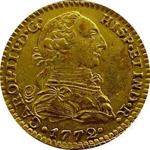 Mexican Gold Escudo "Carolus III" 1772-1773 KM# 118.1 | coinscatalog.NET