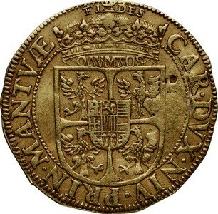 Florín de oro italiano "Carlos I. Fides" 1627-1637 | coinscatalog.NET