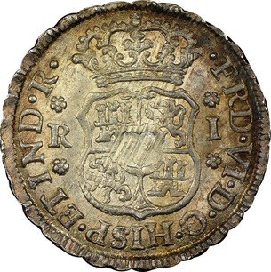 Mexican 1/10 Oz Silver Real "Ferdinand VI" 1747-1758 KM# 76.1 ...