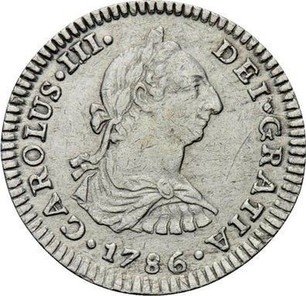 Mexican Silver Real "Carolus III" 1785-1789 KM# 78.2a | coinscatalog.NET