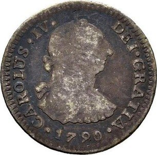 Mexican Silver Real "Charles IV" 1789-1790 KM# 79 | coinscatalog.NET