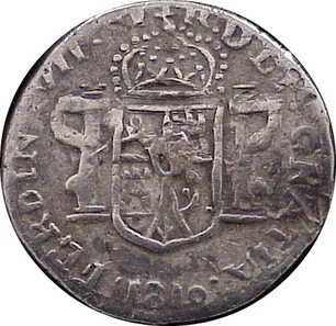 Mexican Silver Real "Ferdinand VII. Zacatecas" 1810-1811 KM# 183 | coinscatalog.NET