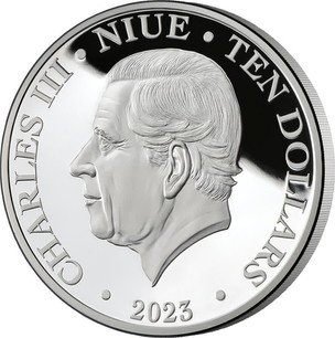Niuean 5 Oz Silver Ten Dollars "Alice's Tea Party" 2023 | coinscatalog.NET
